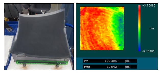 Manufacturing of a large, extreme freeform, conformal window with ...